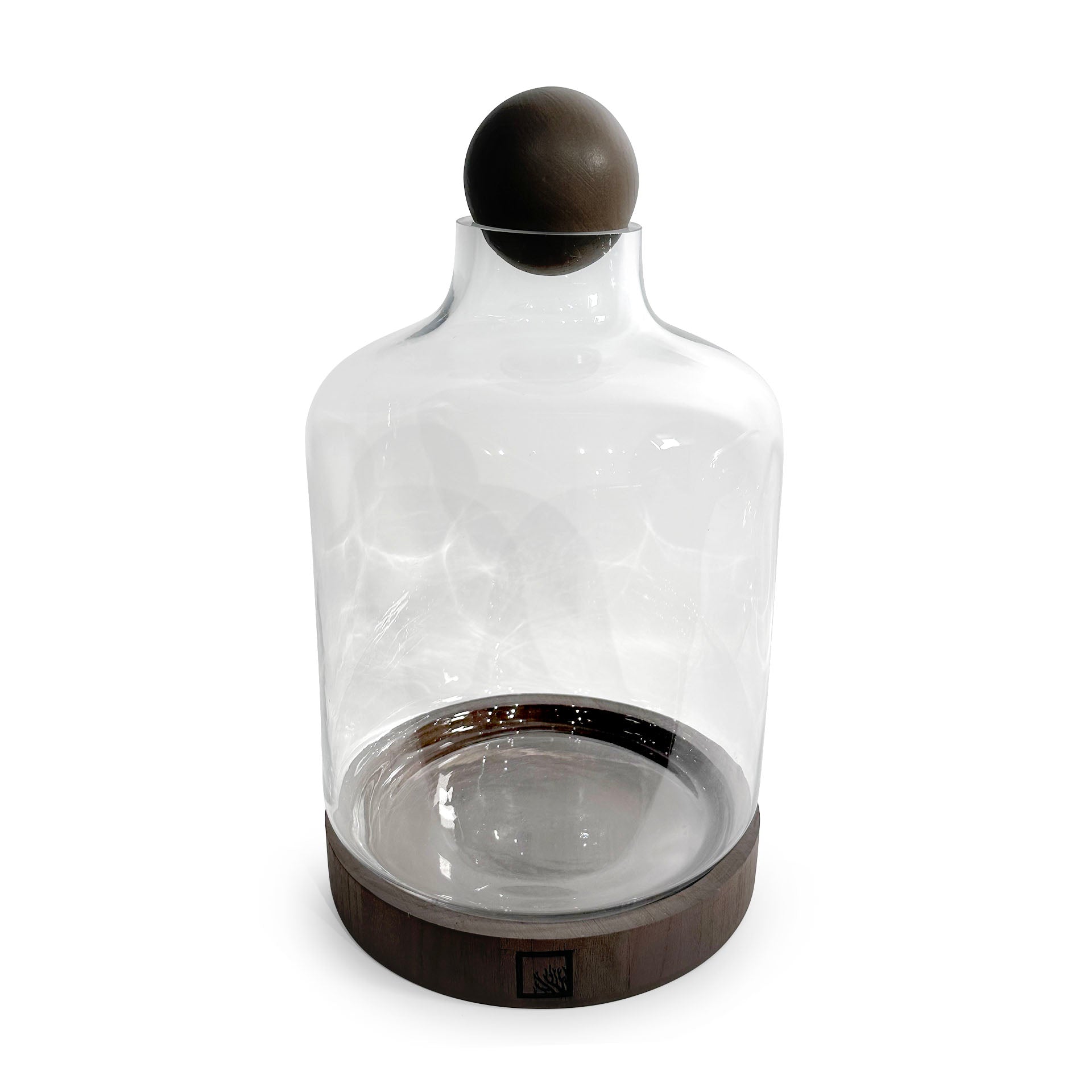 SR Aquaristik Terrarium with Wood Base & Cap